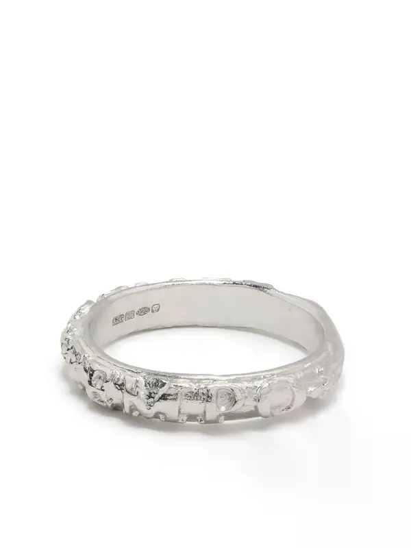 ALIGHIERI Amore Embossed Sterling Ring - Silver