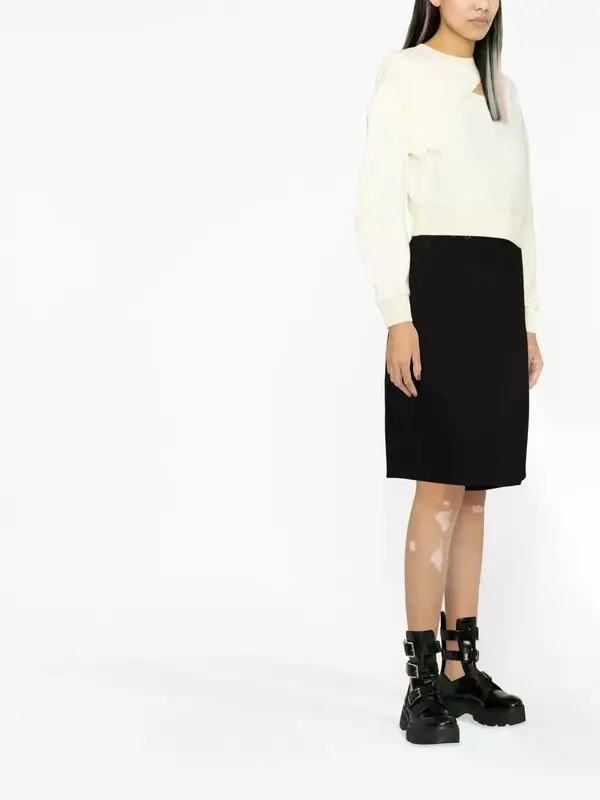 Alexander McQueen Logo-embroidered Cut-out Sweatshirt
