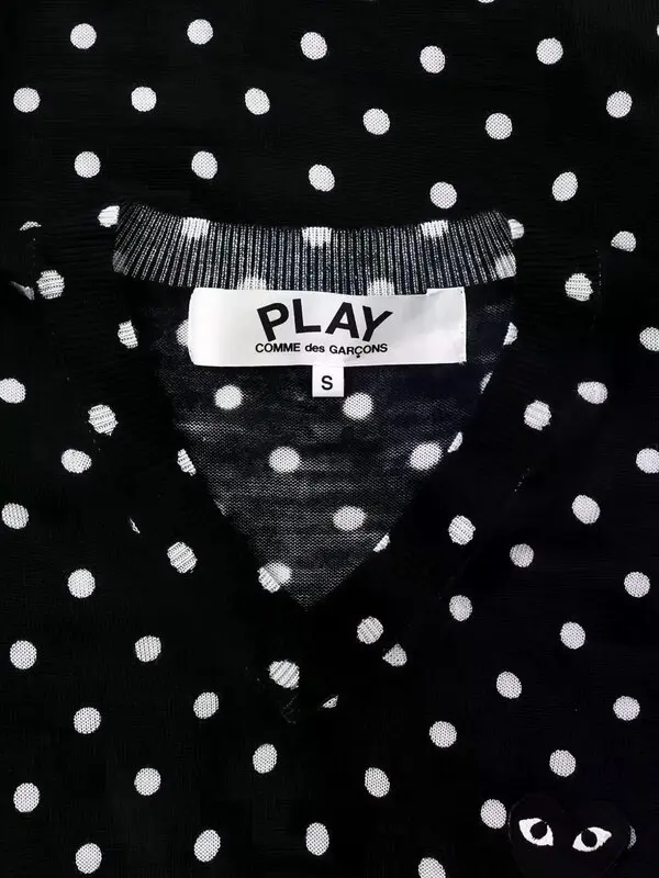 Play Comme Des Garcon Polka Dot V-neck Jumper