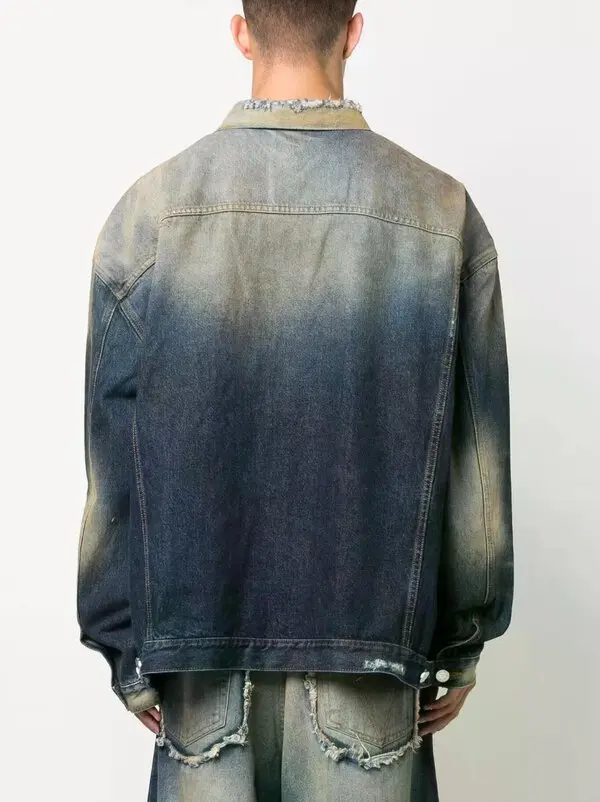 Vetements Distressed Stonewashed Denim Jacket