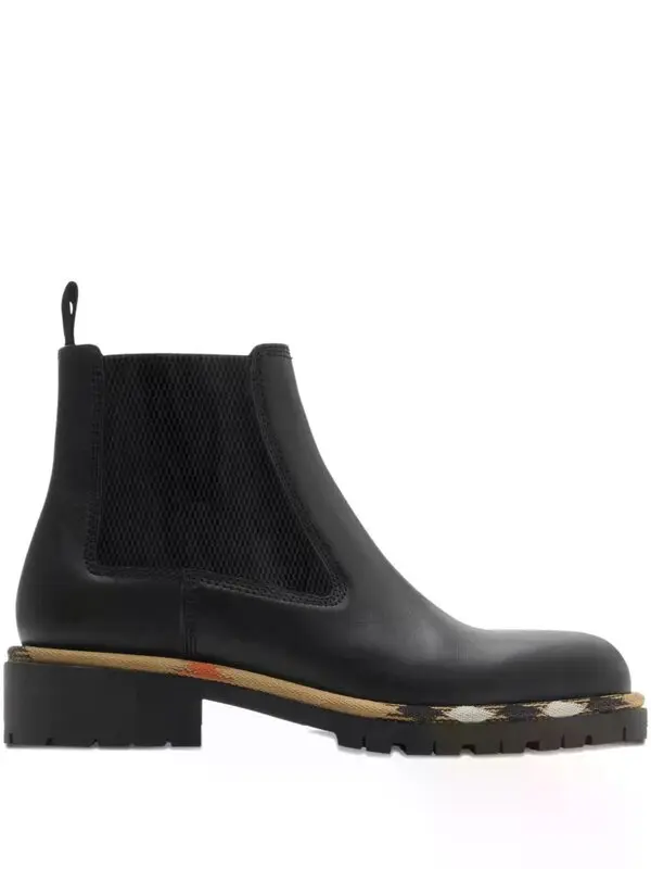 Burberry Calf Leather Chelsea Boots