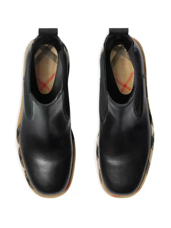 Burberry Calf Leather Chelsea Boots