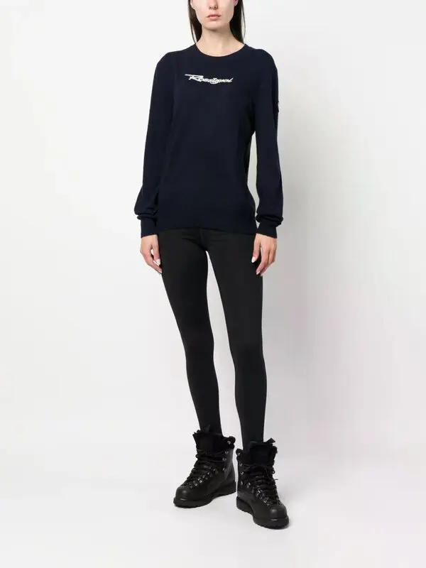 Rossignol Fine Knit Embroidered Logo Crew Neck Sweater