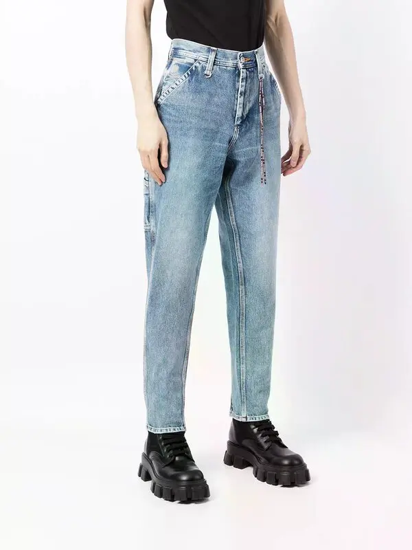 MASTERMIND WORLD Straight Leg Faded Jeans