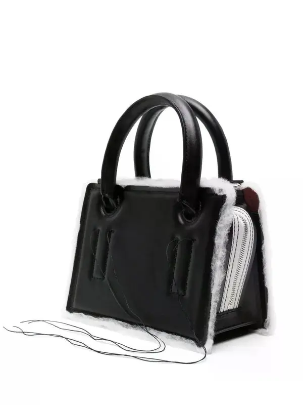 DENTRO Mini Otto Leather Tote Bag - Black