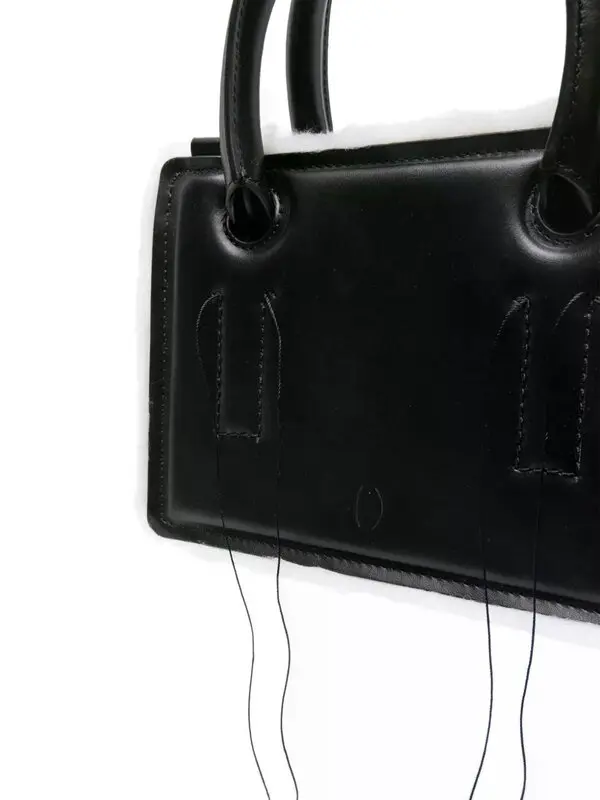 DENTRO Mini Otto Leather Tote Bag - Black