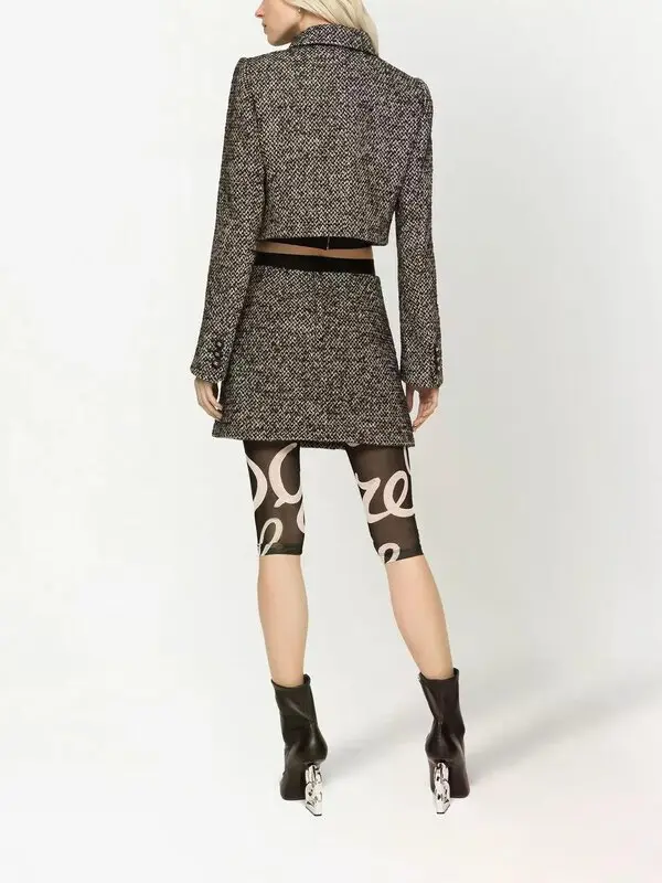 Dolce & Gabbana Speckled Tweed A-line Mini Skirt