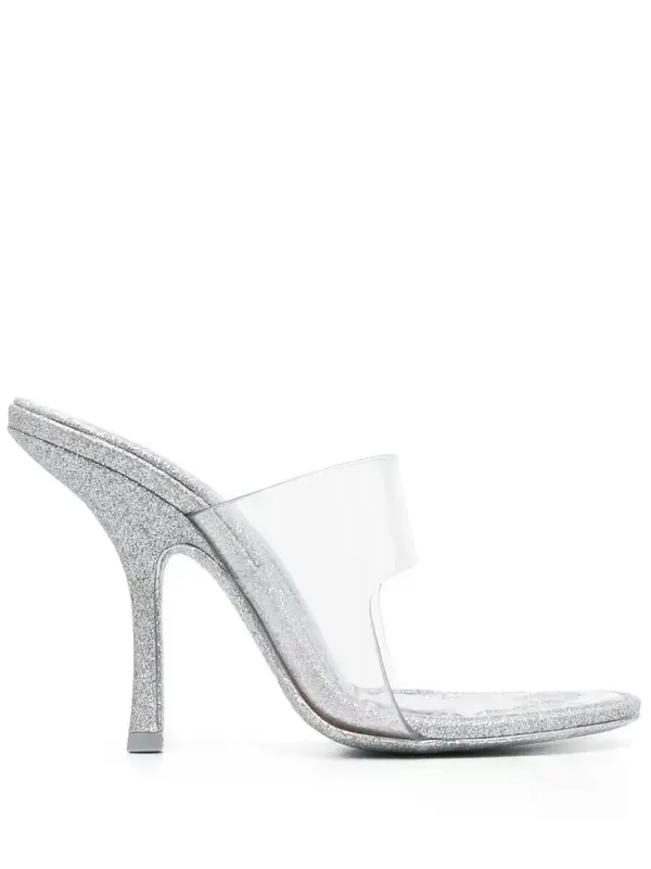 Alexander Wang Nudie Glittered Sandals - Silver