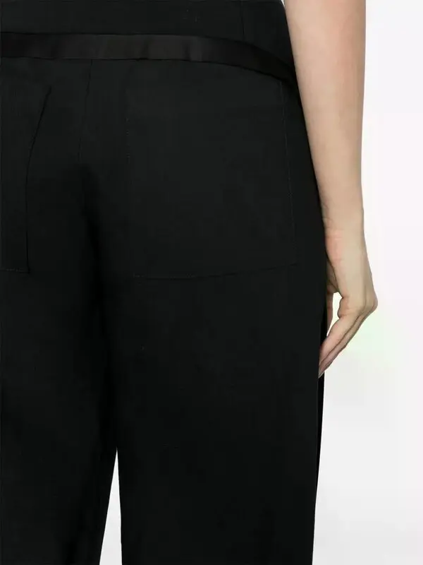 David Koma Satin Bow Wide-leg Trousers