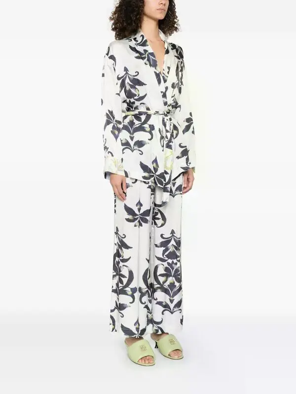 FORTE_FORTE Floral Print Shawl Lapel Jacket