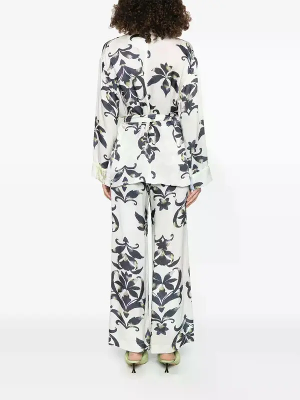 FORTE_FORTE Floral Print Shawl Lapel Jacket