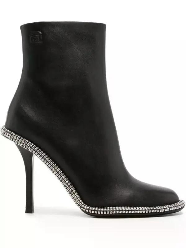 Alexander Wang Kira Embellished Stiletto Ankle Boots