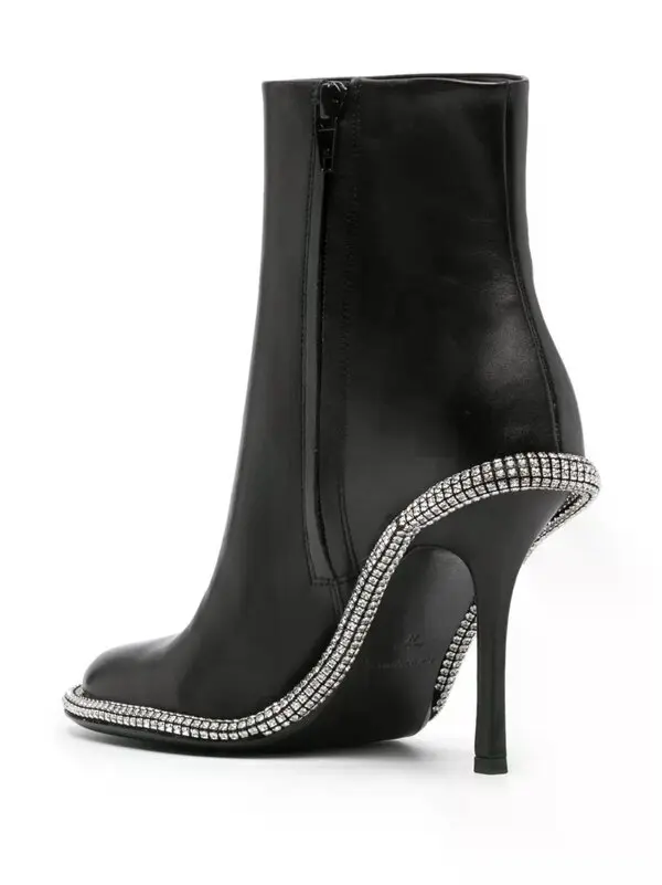 Alexander Wang Kira Embellished Stiletto Ankle Boots