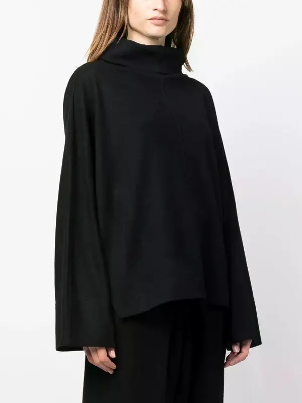 Issey Miyake Mock Neck Wide-sleeved Top