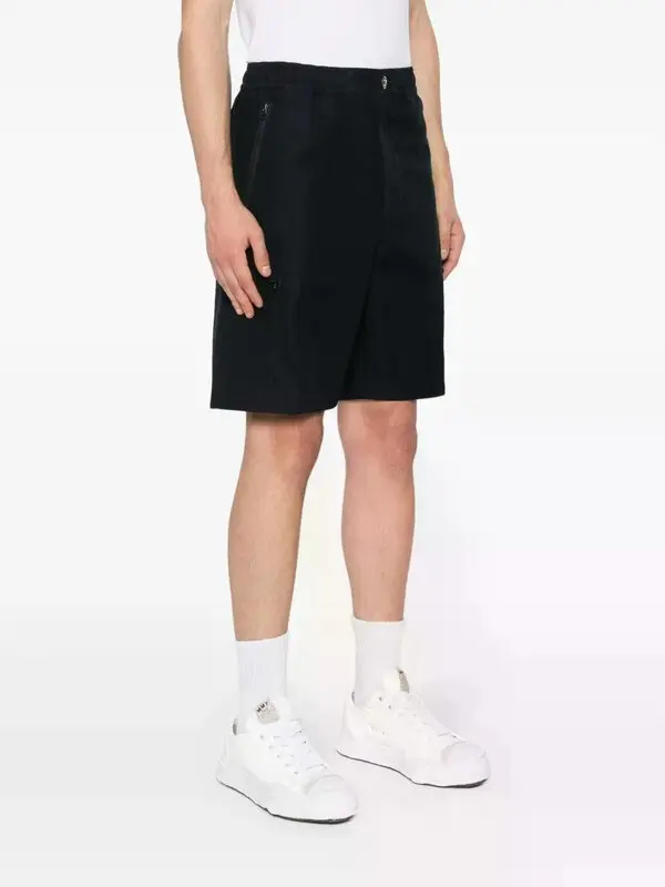 Stone Island Compass Motif Cotton Shorts