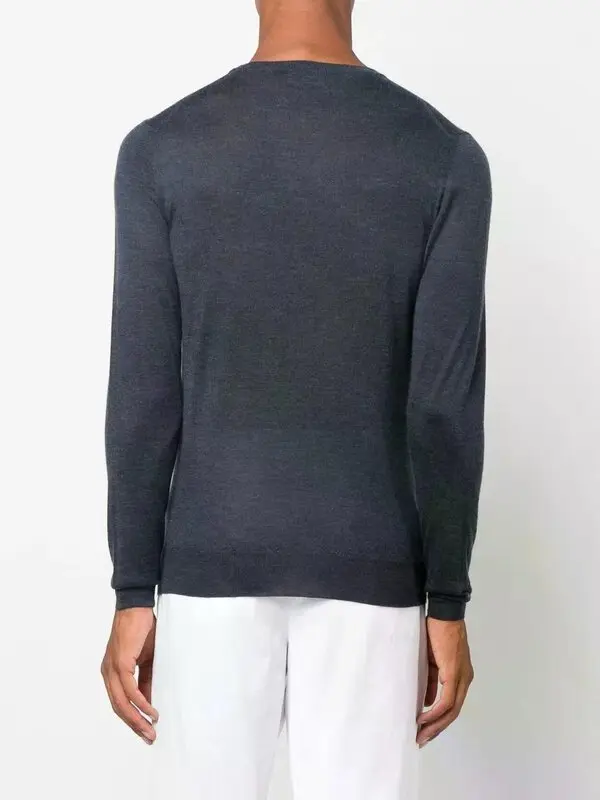 Fedeli Crew Neck Cashmere-silk Jumper - Blue