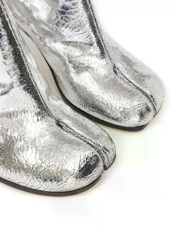 MAISON MARGIELA Tabi 80mm Mirror-effect Ankle Boots