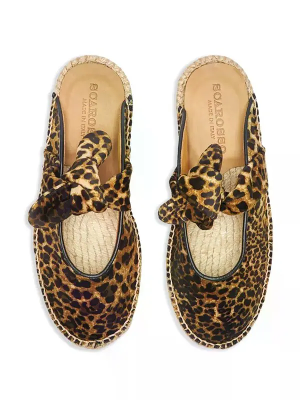 SCAROSSO Animal-print Espadrilles