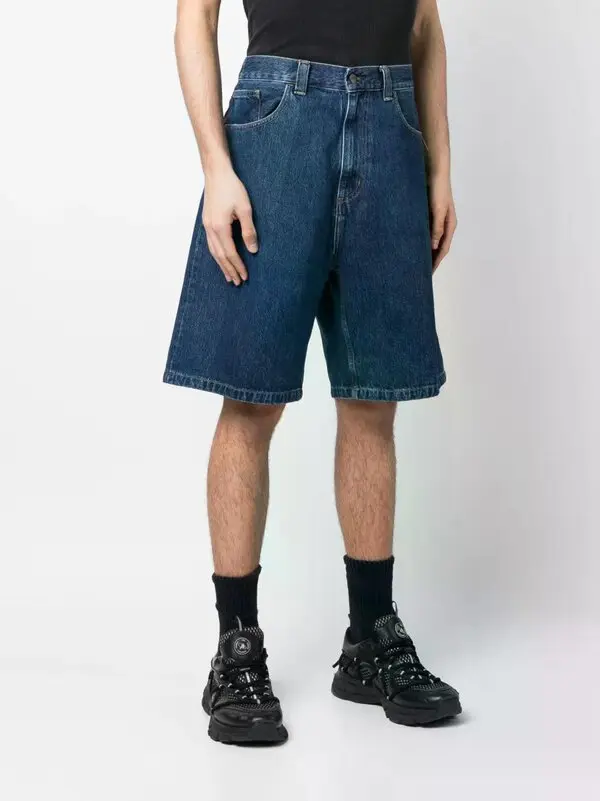 Carhartt Work In Progress Denim Shorts With Rear Logo Patch