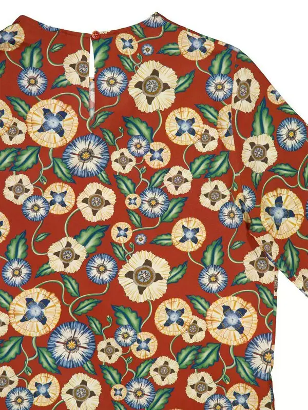 PAULA Printed Silk Midi Dress