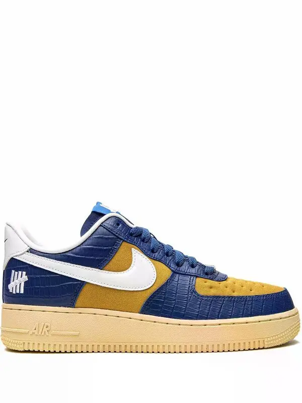 Nike X Undefeated Air Force 1 Low Croc Effect Sneakers - Blue