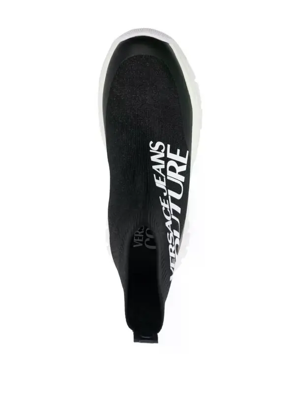 Versace Logo-print Sock-style Sneakers