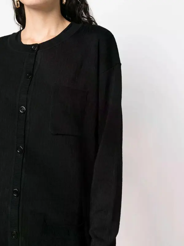 Moschino Monogram Jacquard Virgin Wool Cardigan