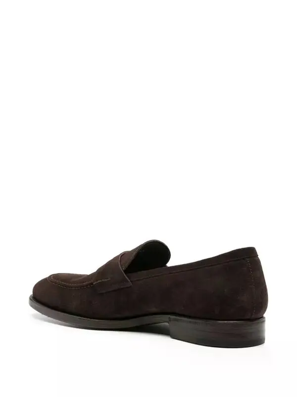 HENDERSON BARACCO Suede Almond Toe Loafers