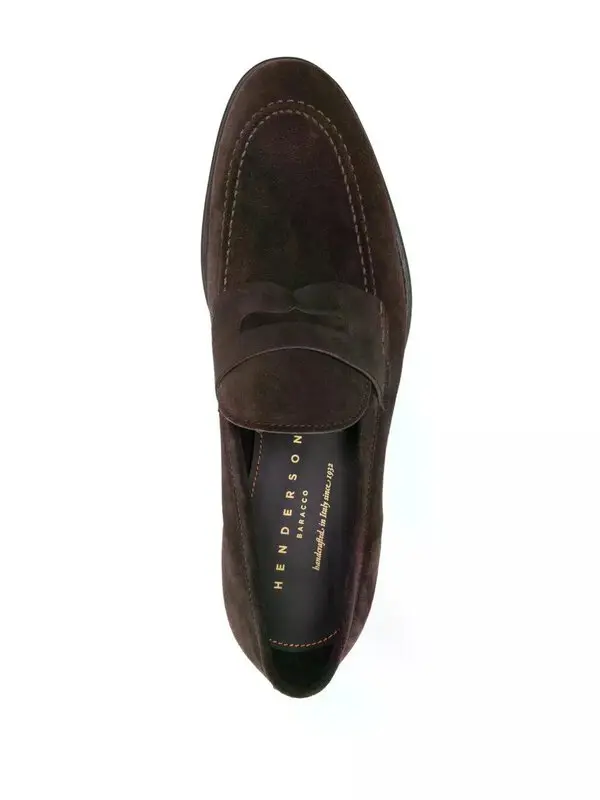 HENDERSON BARACCO Suede Almond Toe Loafers