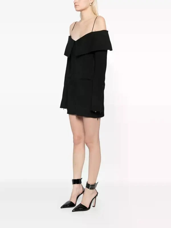 David Koma Layered-shoulder Tailored Mini Dress