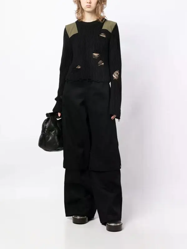 MELITTA BAUMEISTER Wide Leg Detachable Jeans - Black