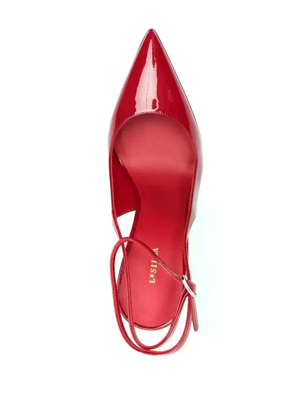 LE SILLA 145mm Uma Patent Leather Pumps - Red