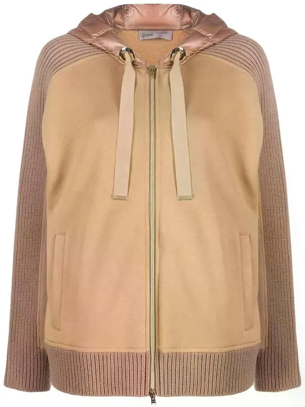 Herno Hooded Zip-up Jacket With Down-feather Filling - Brown
