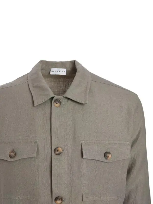 BLUEMINT Linen Overshirt - Green