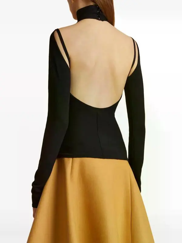 Khaite Marlowe Merino Wool Cut-out Sweatshirt