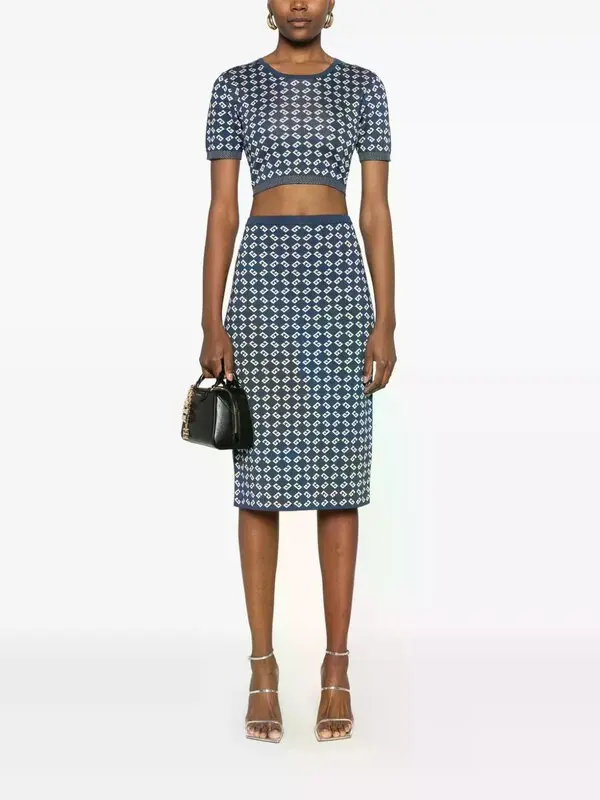 Givenchy Monogram Jacquard Midi Skirt