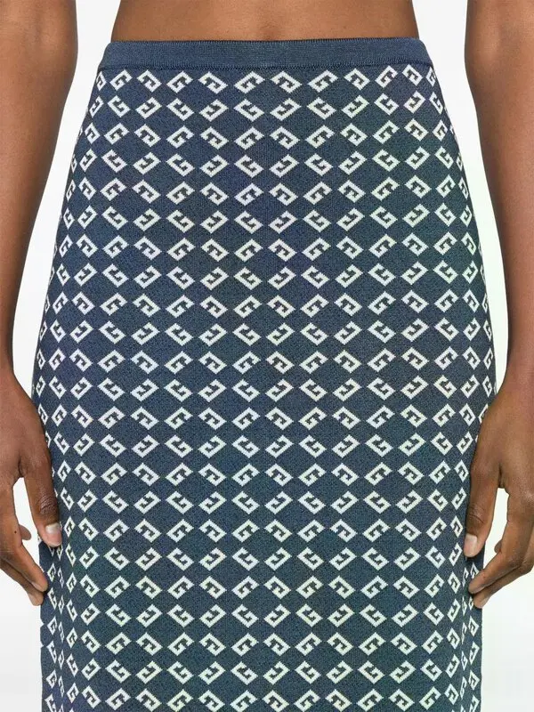 Givenchy Monogram Jacquard Midi Skirt
