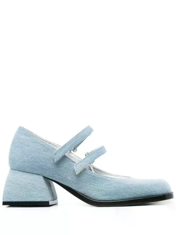 NODALETO Bulla Denim Mary Jane Pumps