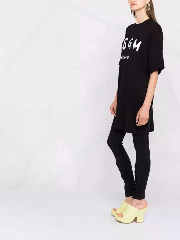 MSGM Logo Printed T-shirt Dress