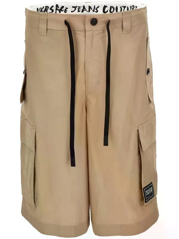 Versace Appliqué Cargo Shorts - Neutrals