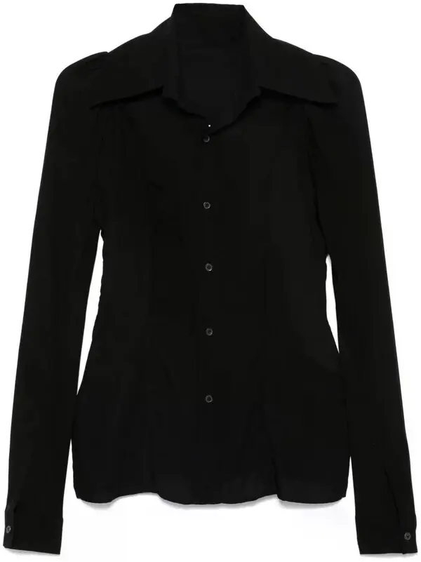 Yohji Yamamoto Twill Button-up Blouse