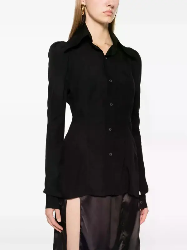Yohji Yamamoto Twill Button-up Blouse