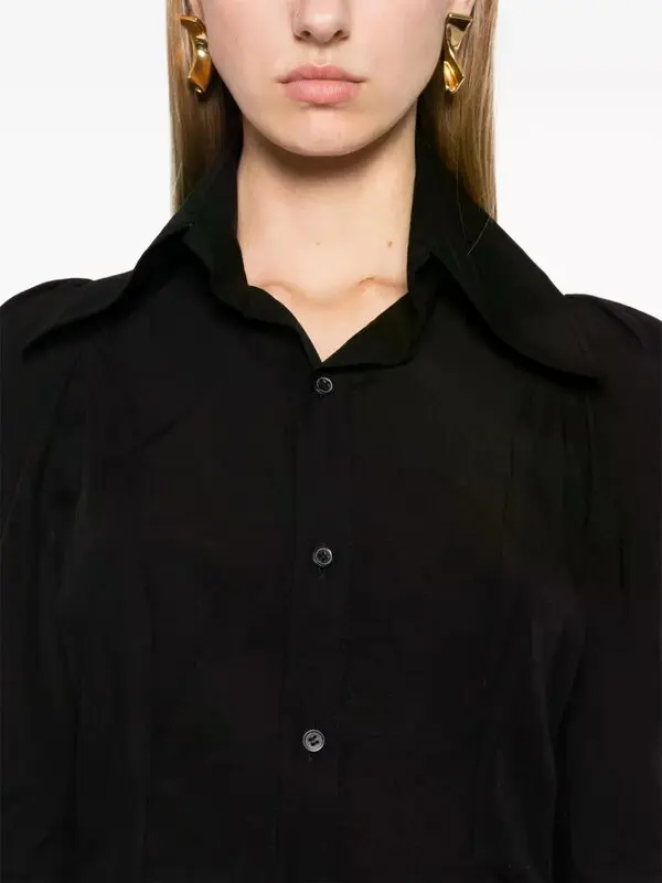 Yohji Yamamoto Twill Button-up Blouse