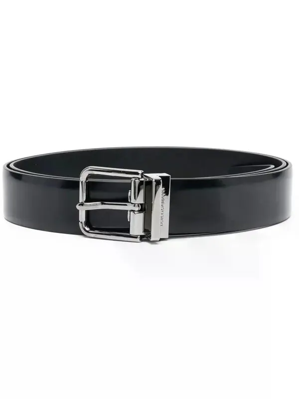 Dolce & Gabbana Calf-leather Belt - Black