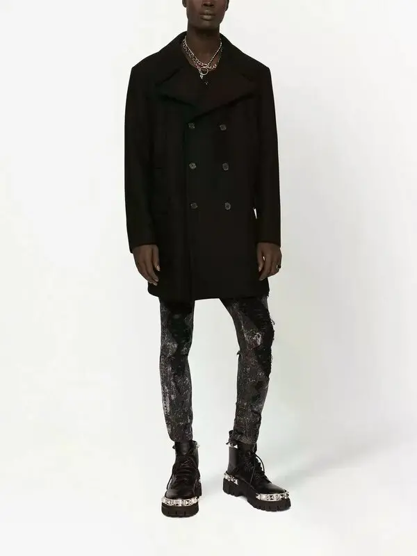 Dolce & Gabbana Double-breasted Wool Pea Coat