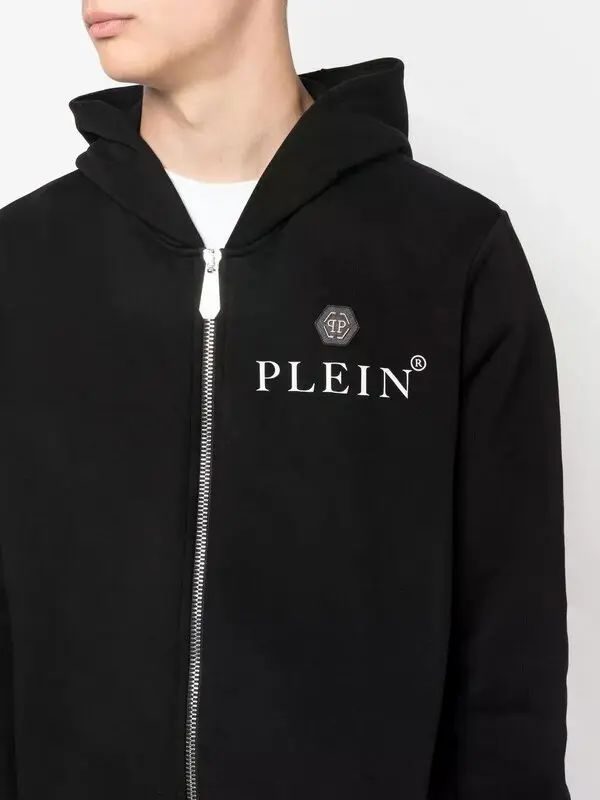 Philipp Plein Logo-print Zip-up Hoodie