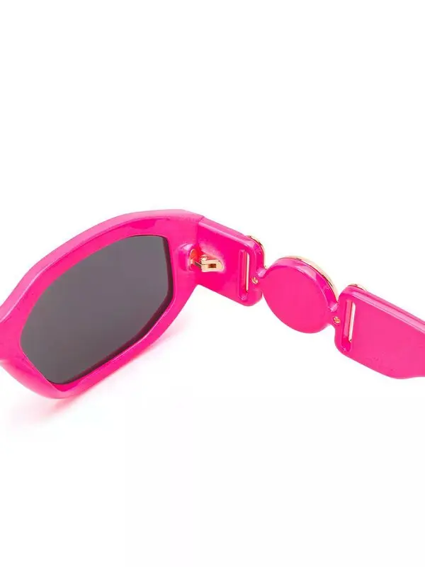 Versace Medusa Biggie Oval Frame Sunglasses - Pink