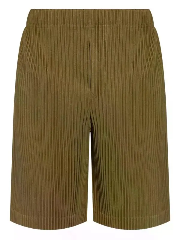 Issey Miyake Pleated Knee-length Shorts - Green