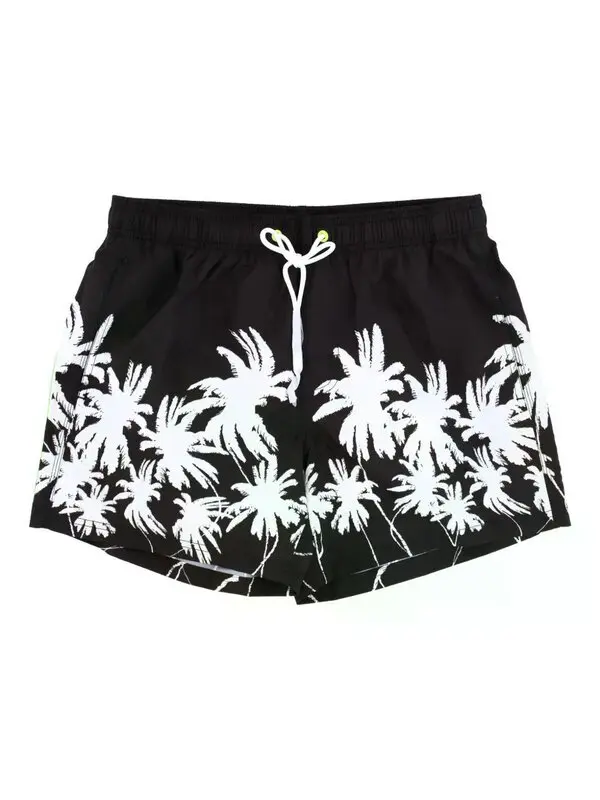 Sundek Palm Tree-print Swim Shorts