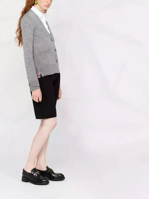 Thom Browne Four-bar Wool Cardigan